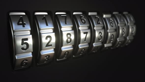 Metal Code Lock Rings Reveal SECURITY Word, Motion Graphics | VideoHive