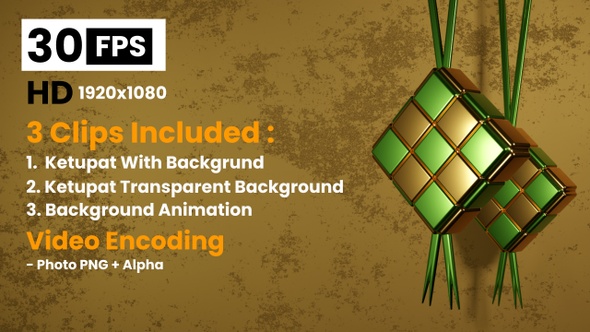 Ketupat Animation For Eid Mubarak, Motion Graphics | VideoHive