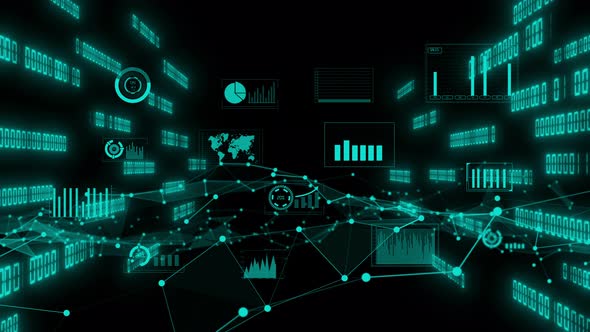 Business Data and Financial Figures Visualiser Graphic, Motion Graphics