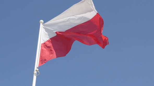 Famous national symbol of Poland in front of blue sky 4K 2160p 30fps ...
