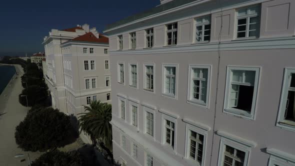 Aerial view of the University of Zadar walls, Stock Footage | VideoHive