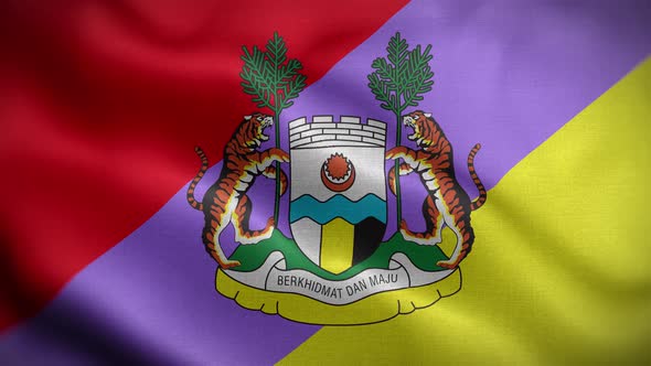 Ipoh Perak Malaysia Flag Loop Background 4K, Motion Graphics | VideoHive