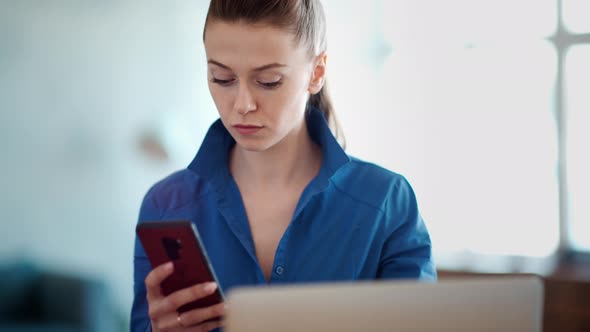 Woman Making a Friendly Phone Call, Could Be Talking To a Business ...