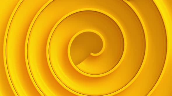 Yellow Ball Roll Through Swirl Maze Viewed From Top Bounce From Walls ...