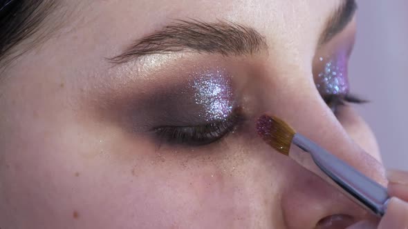 Beautiful Expressive Eyes of a Young Female Model with Bright Smoky ...