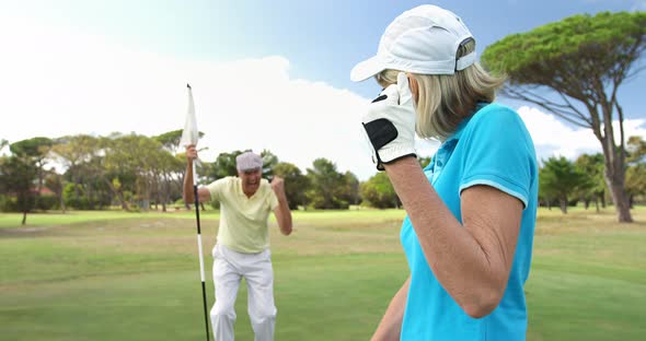 Excited golf players playing together, Stock Footage | VideoHive