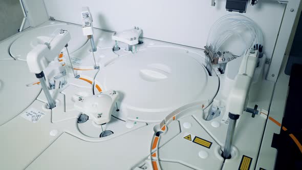 Biochemical Analyzing Device While Working, Stock Footage | VideoHive