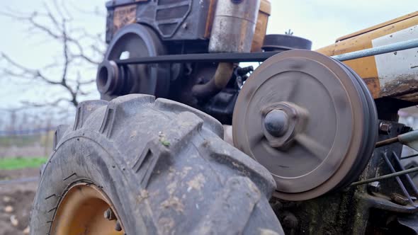 Working Process of Rotating Pulley with Belt, Stock Footage | VideoHive