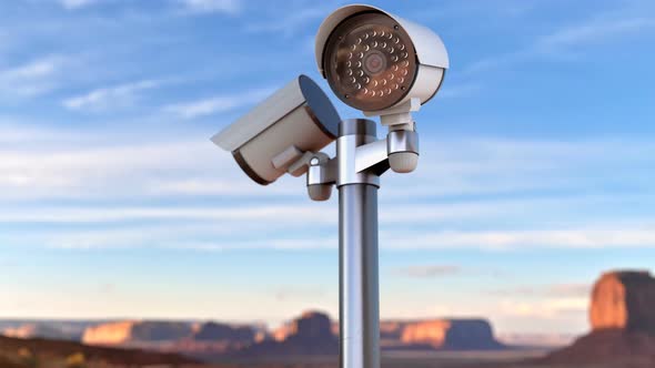 CCTV Security Cameras Monitoring Restricted Area and Forbidden Zone 4k ...