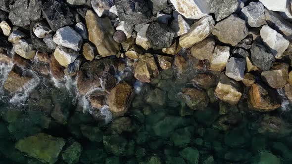 Waves and Rocks From Above, Stock Footage | VideoHive