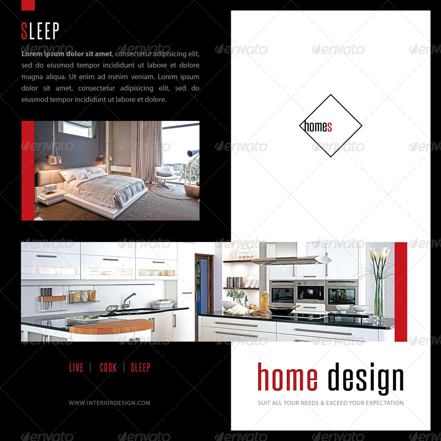 3 in 1 Interior Bifold Brochure Bundle 01, Print Templates | GraphicRiver