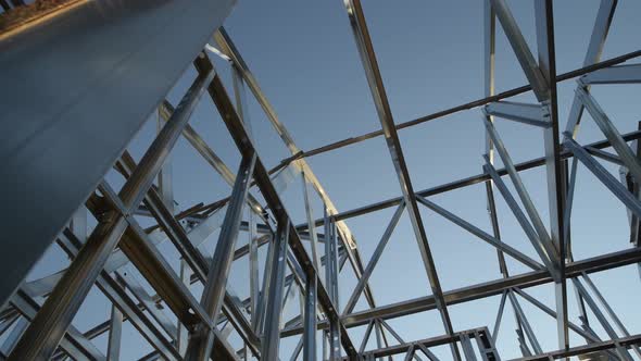 House Skeleton Steel Frame, Stock Footage | VideoHive