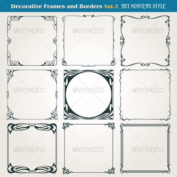 Art Nouveau Frames And Borders Vector Free - Infoupdate.org