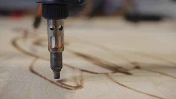 Precisely Burning Plywood With CNC Plotter, Stock Footage | VideoHive
