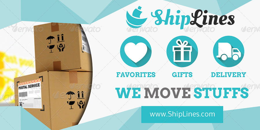 Ship Lines Shipping Service Signage Bundle, Print Templates | GraphicRiver