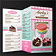 Trifold Cake Menu + Business Card, Print Templates | GraphicRiver