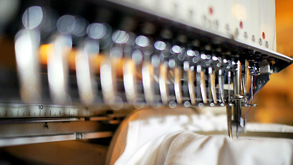 Embroidery Machine 04, Stock Footage | VideoHive