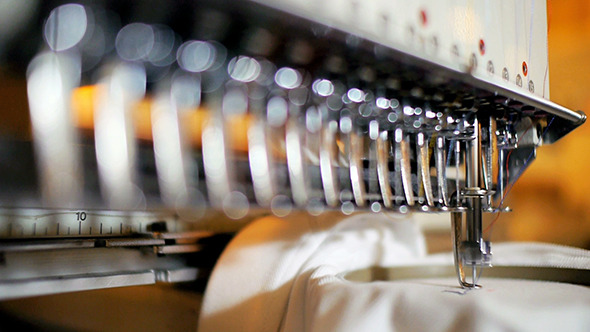 Embroidery Machine 03, Stock Footage | VideoHive