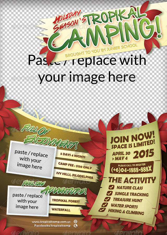 Camping Adventure Flyer / Magazine Ads, Print Templates | GraphicRiver