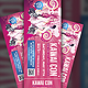 Anime Convention Ticket Template, Print Templates | GraphicRiver