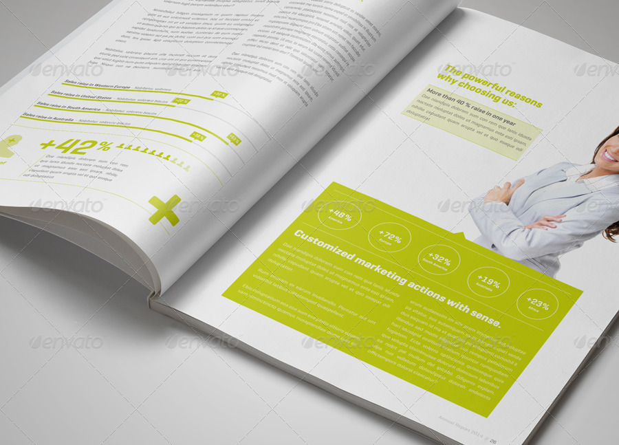 Annual Report xCross // A4 and US Letter Size, Print Templates ...