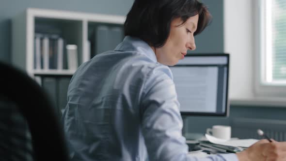 Back View of Office Worker, Stock Footage | VideoHive
