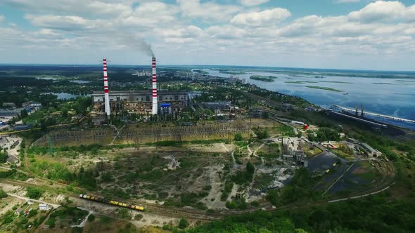 Heavy Industry Zone with Manufacturing Buildings and Constructions ...