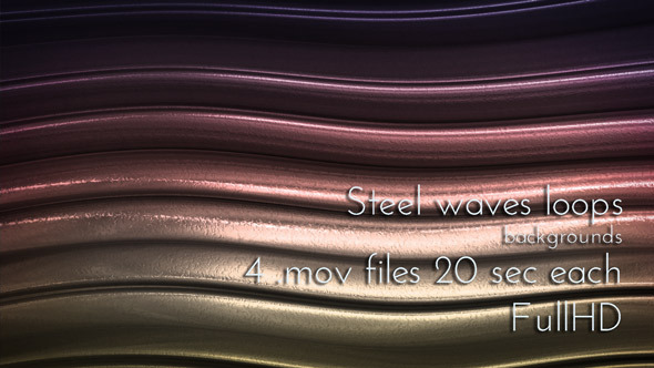 Steel Waves Loops Backgrounds, Motion Graphics | VideoHive