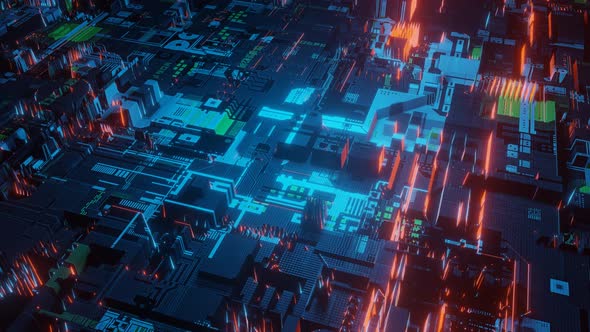 3d render illustration representing the operation of computer ...