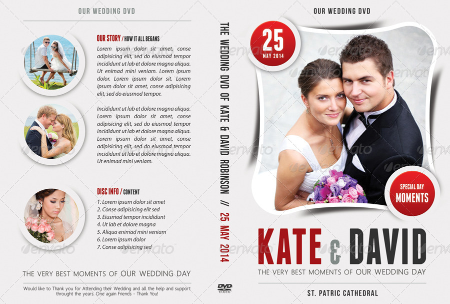 4 in 1 Wedding DVD Cover Templates Bundle, Print Templates | GraphicRiver