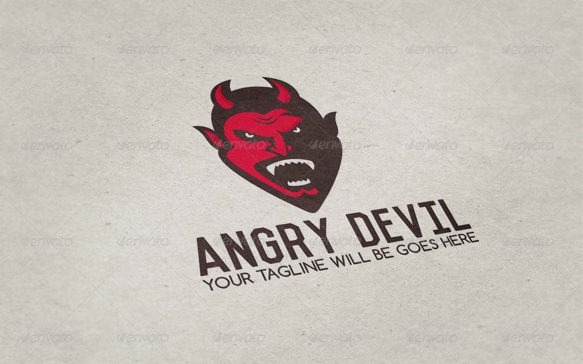 Angry Devil Logo, Logo Templates | GraphicRiver