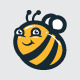 Bee Happy Logo by siridhata | GraphicRiver