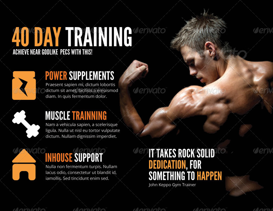 First Fitness Body Weight Training Bifold, Print Templates | GraphicRiver