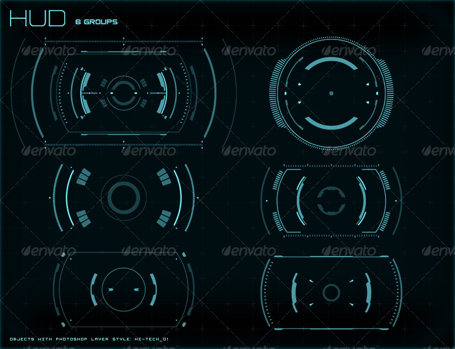 Hi-Tech Interface Builder Pack, Vectors | GraphicRiver