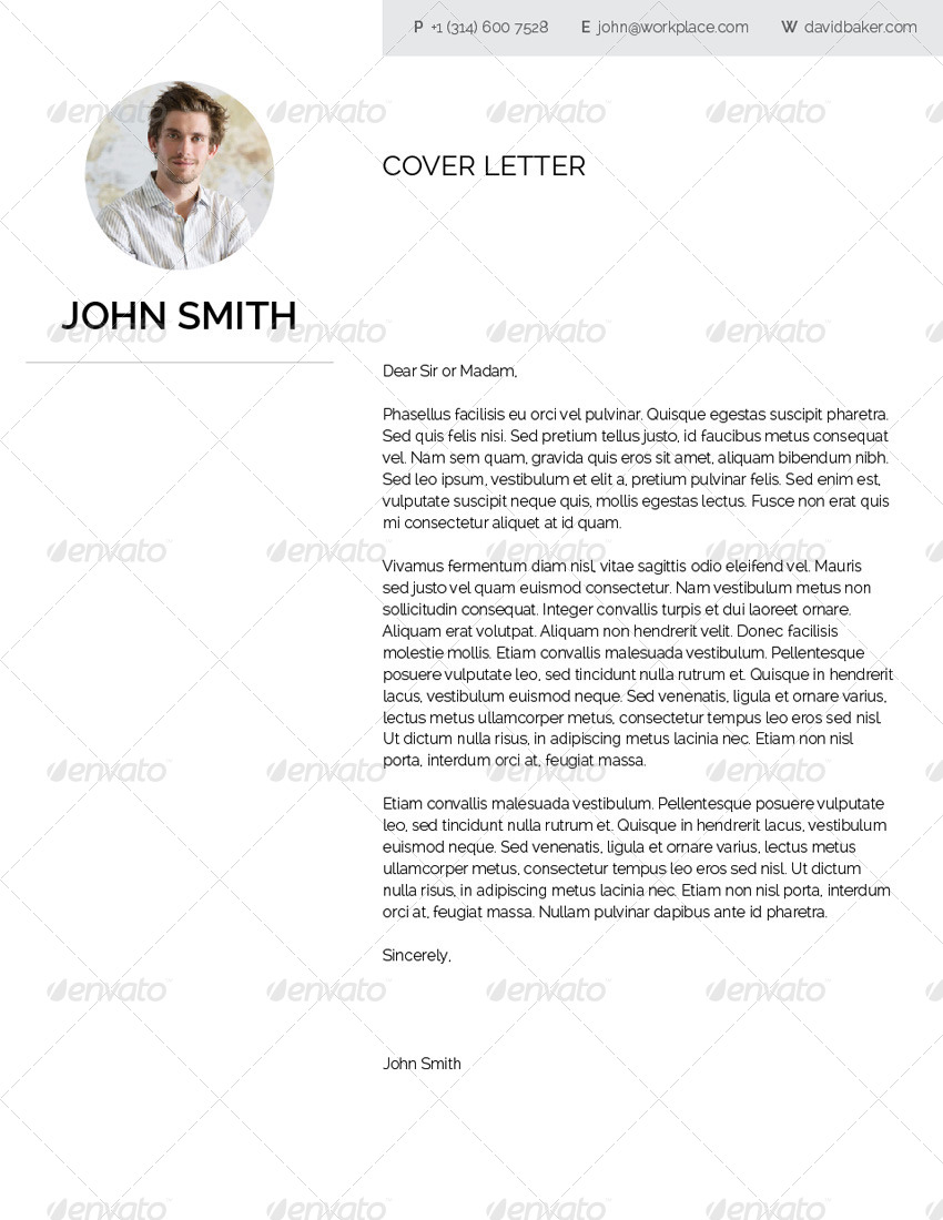 Resume / Cover Letter A4 and Us Letter Sizes, Print Templates ...