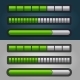 Green Striped Progress Bar Set, Vectors | GraphicRiver