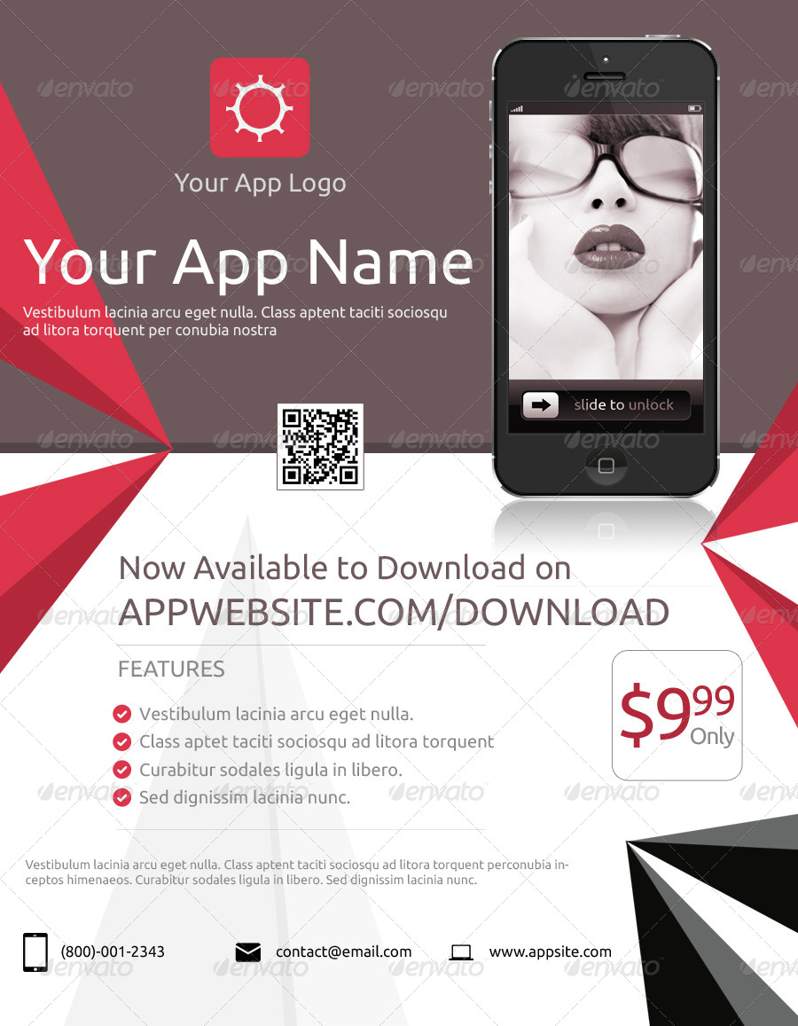 App Promotion Flyer, Print Templates | GraphicRiver