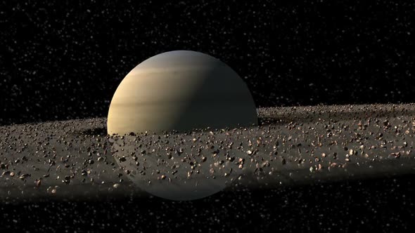 Saturn Like Planet Spinning, Motion Graphics | VideoHive