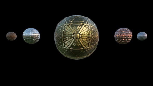 Animated spheres loop with transparent background, Motion Graphics
