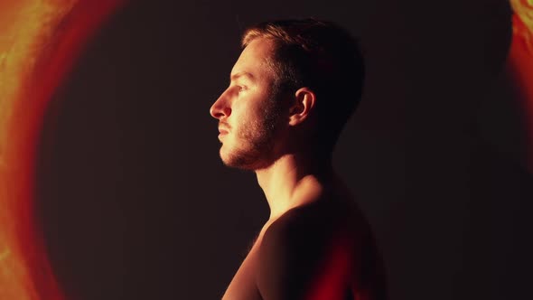 Spiritual Energy Esoteric Healing Man Fire Swirl, Stock Footage | VideoHive