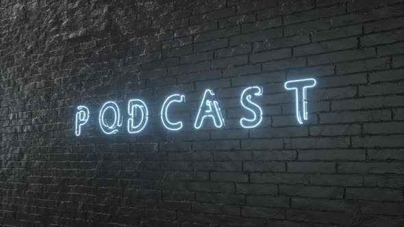 Podcast Neon Sign, Motion Graphics | VideoHive