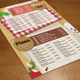 A4 Rustic Table Mats Menu - Restaurant Pack, Print Templates | GraphicRiver