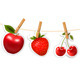 Fruit Stickers Hanging on a Rope, Vectors | GraphicRiver