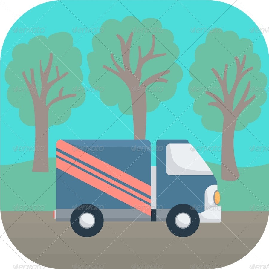 Transport App Icons Set, Icons | GraphicRiver