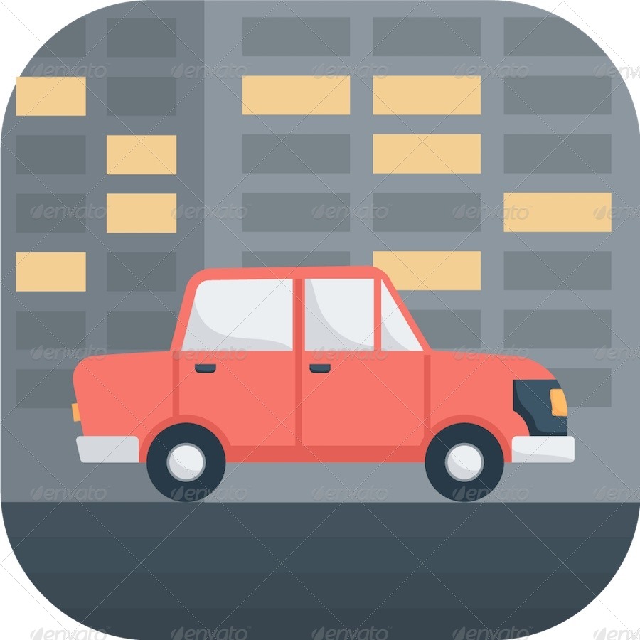 Transport App Icons Set, Icons | GraphicRiver
