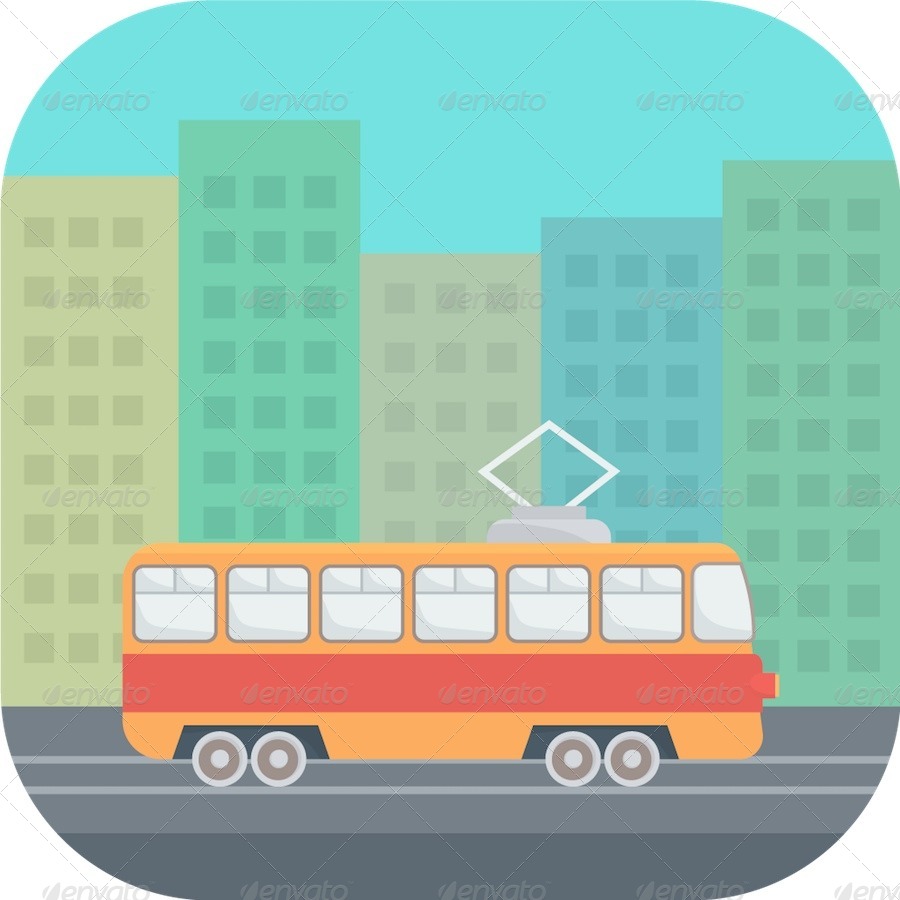 Transport App Icons Set, Icons | GraphicRiver