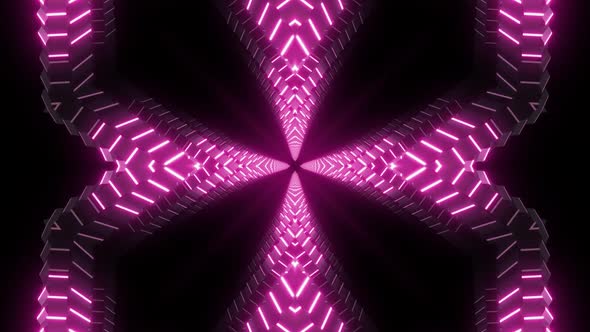 4k Pink Neon Kaleidoscope Backgrounds Pack, Motion Graphics | VideoHive