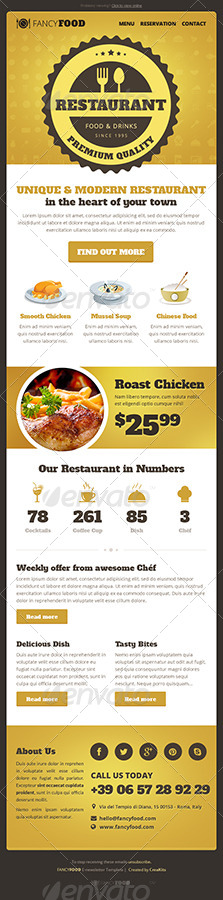 FancyFood - Multipurpose E-Newsletter Template, Web Elements | GraphicRiver