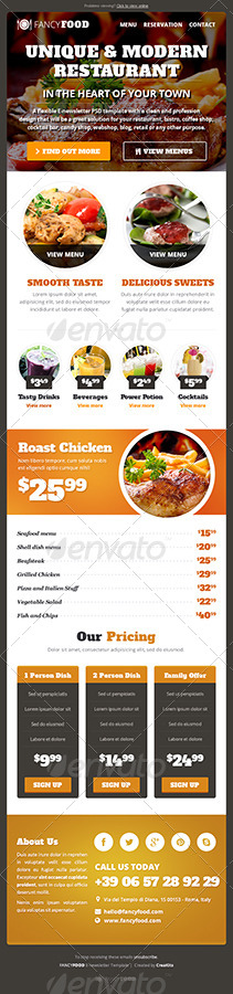 FancyFood - Multipurpose E-Newsletter Template, Web Elements | GraphicRiver