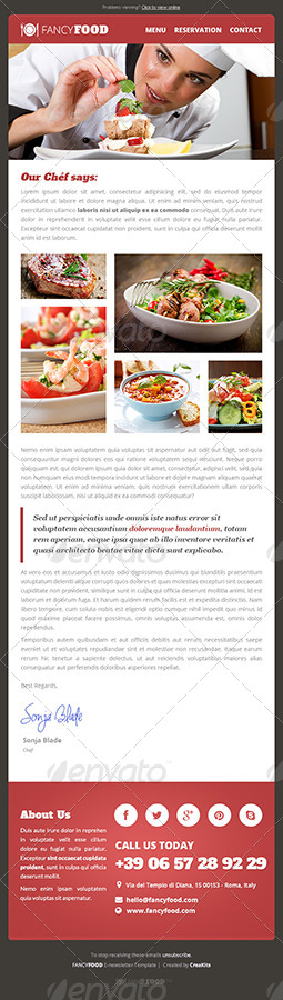 FancyFood - Multipurpose E-Newsletter Template, Web Elements | GraphicRiver